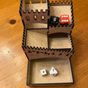 Custom Wooden Dice Castle Tower Tray Role Playing Board Dungeons ...