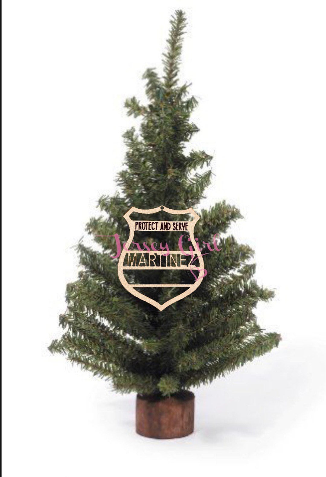 Personalized Police Badge Christmas Tree Ornament Gift Sign Holiday ...