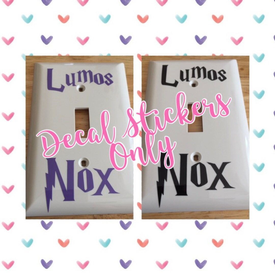 Light Switch Vinyl Decal Home Decor Gift Lumos Nox Kids Room Nursery ...