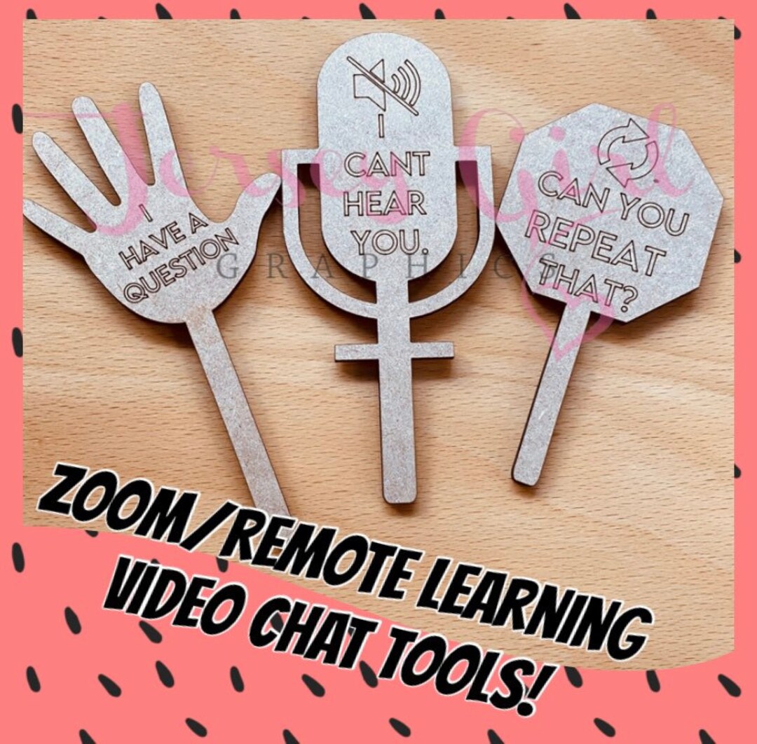 Zoom Remote Learning Video Chat Wooden Markers I Can’t Hear Have a ...