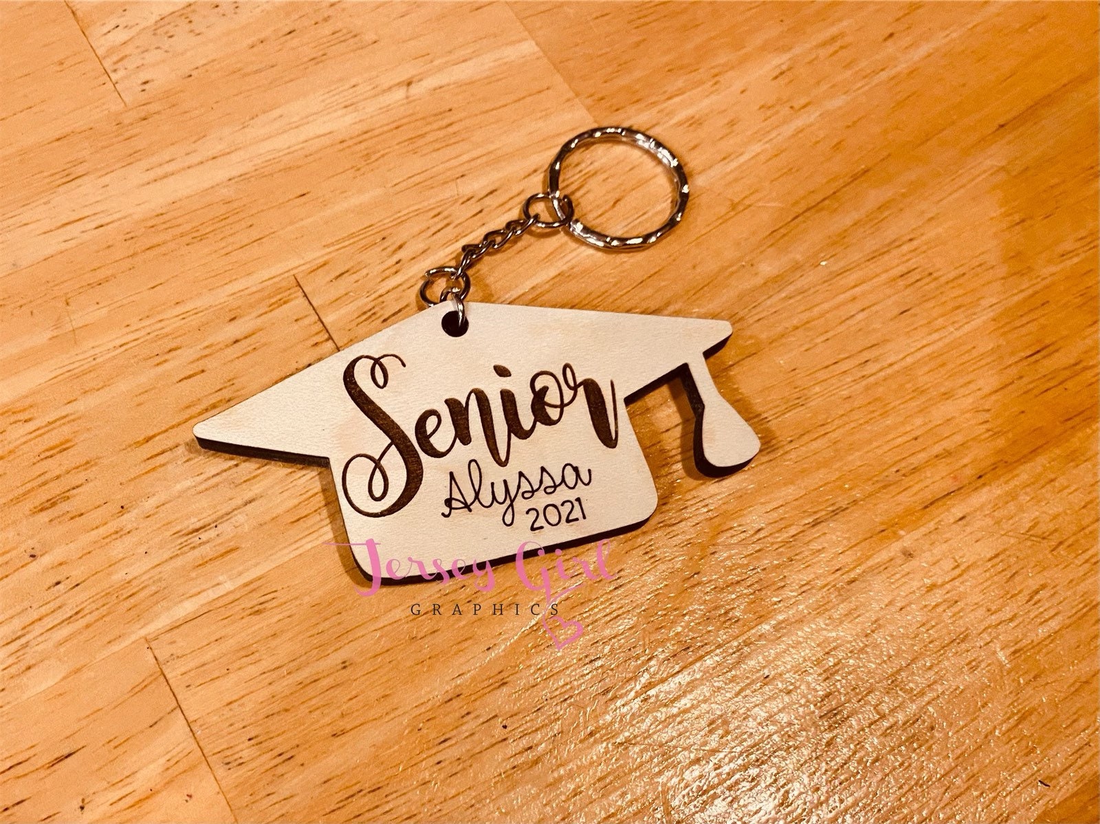 Senior Graduation Cap Any Year Wooden Keychain Grad Gift High - Etsy