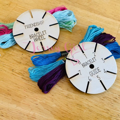 Friendship Bracelet Wooden Wheel Disc Loom Guide Braid Trollen - Etsy