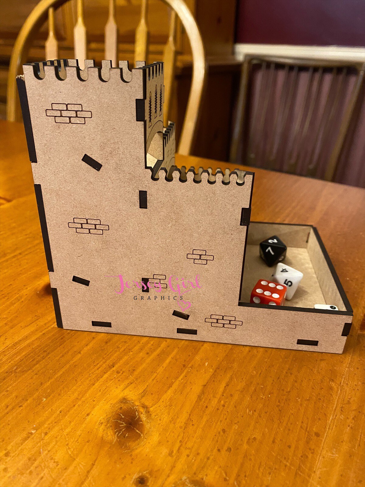 Custom Wooden Dice Castle Tower Tray Role Playing Board - Etsy