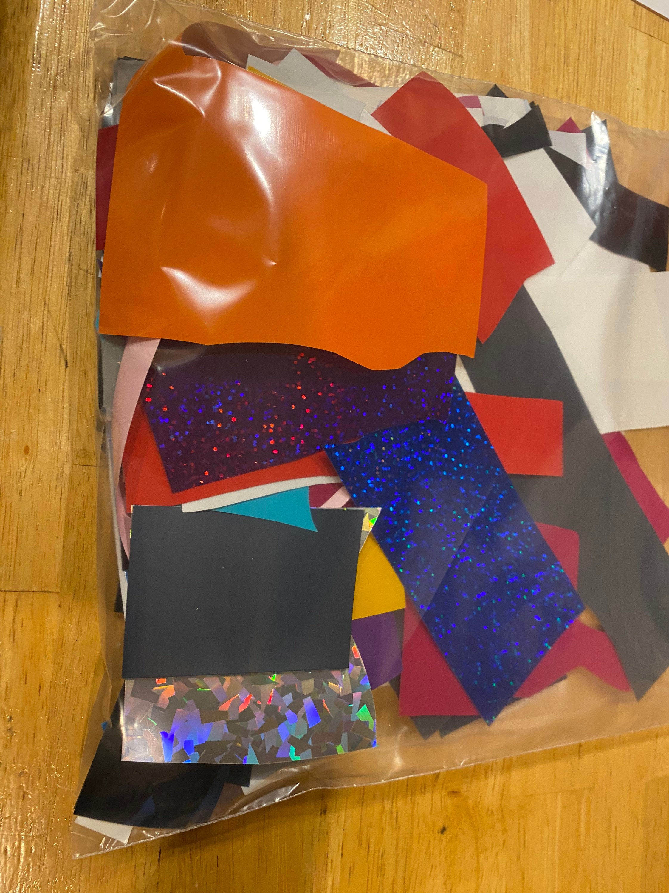Scrap HTV Adhesive Vinyl Bag Craft Diy Heat Transfer Holographic ...
