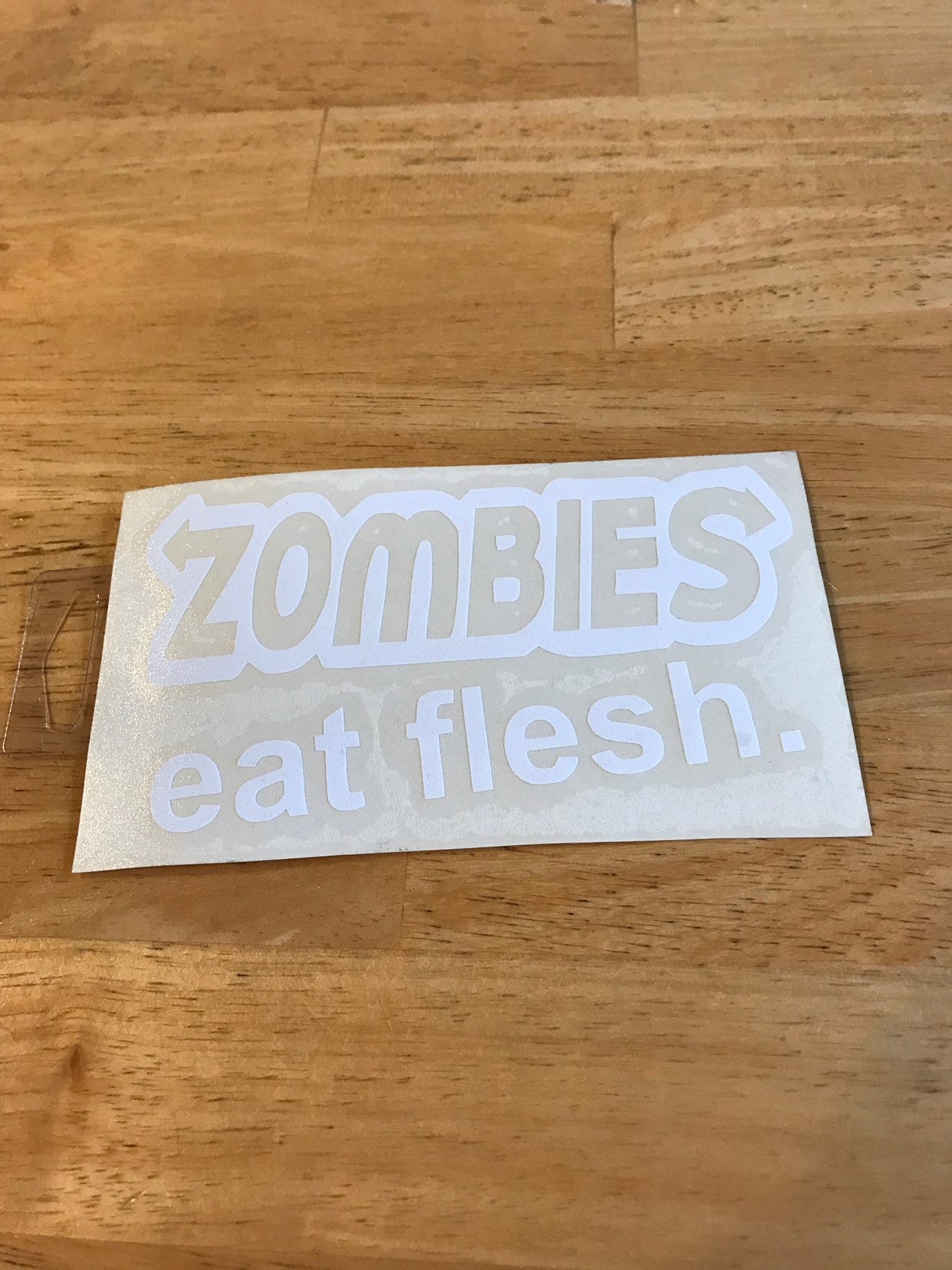 Clearance Zombies Eat Flesh subway parody vinyl decal sticker | Etsy