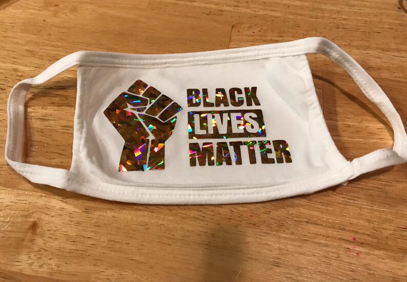 Black Lives Matter BLM 100% Cotton 3 Ply Face Mask Fist Power Unity ...
