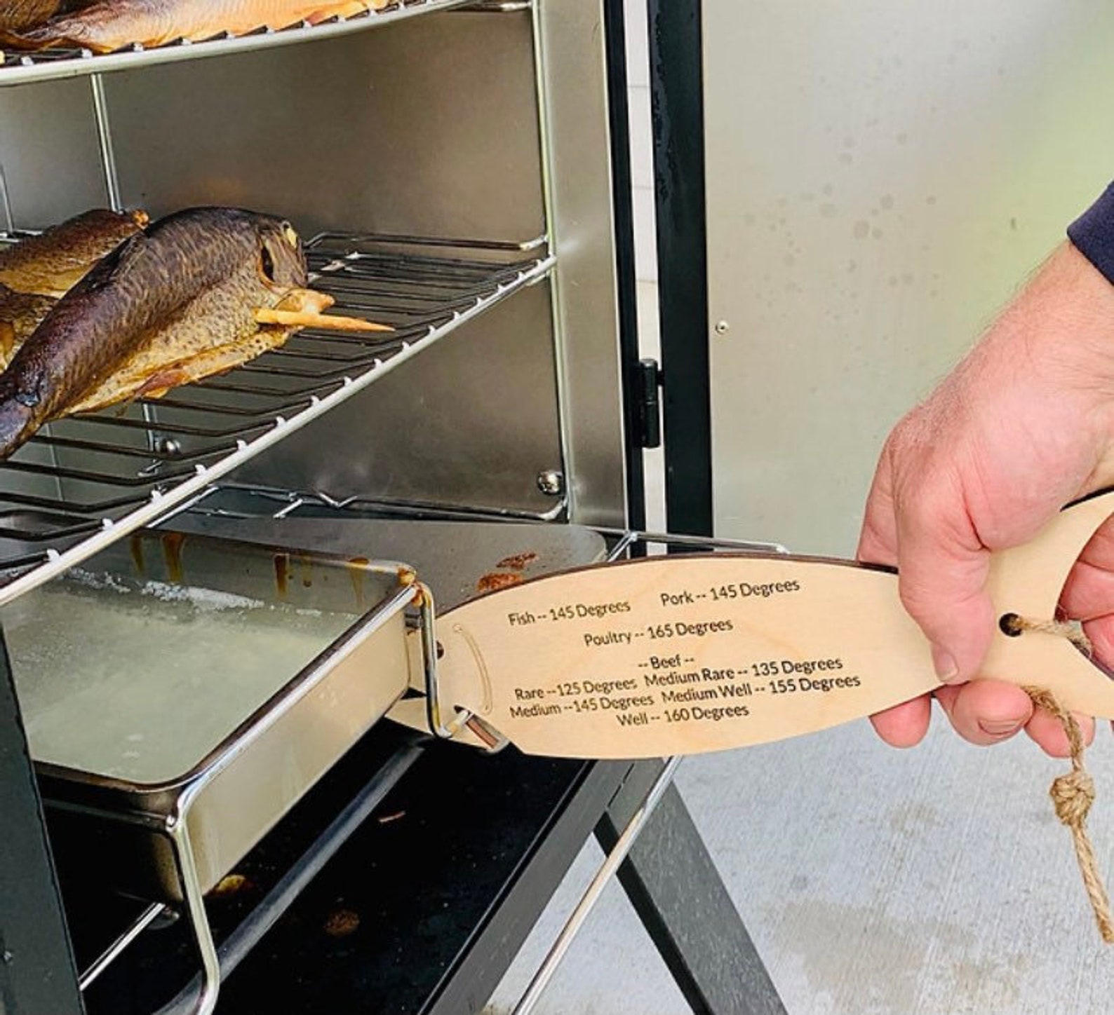 Wooden Fish Oven Rack Puller Push Smoker Kitchen Grill Pull - Etsy