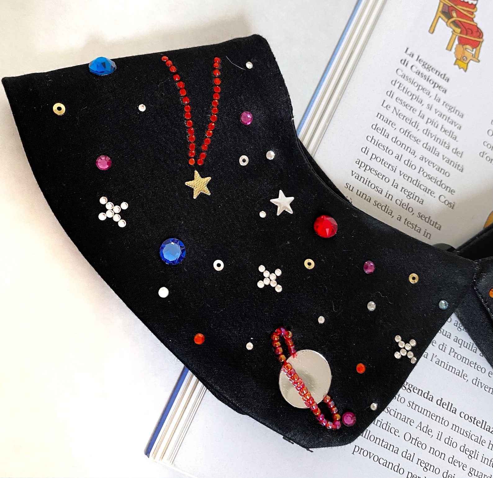 Women's Collar Decorated With Star Galaxies and Planets - Etsy
