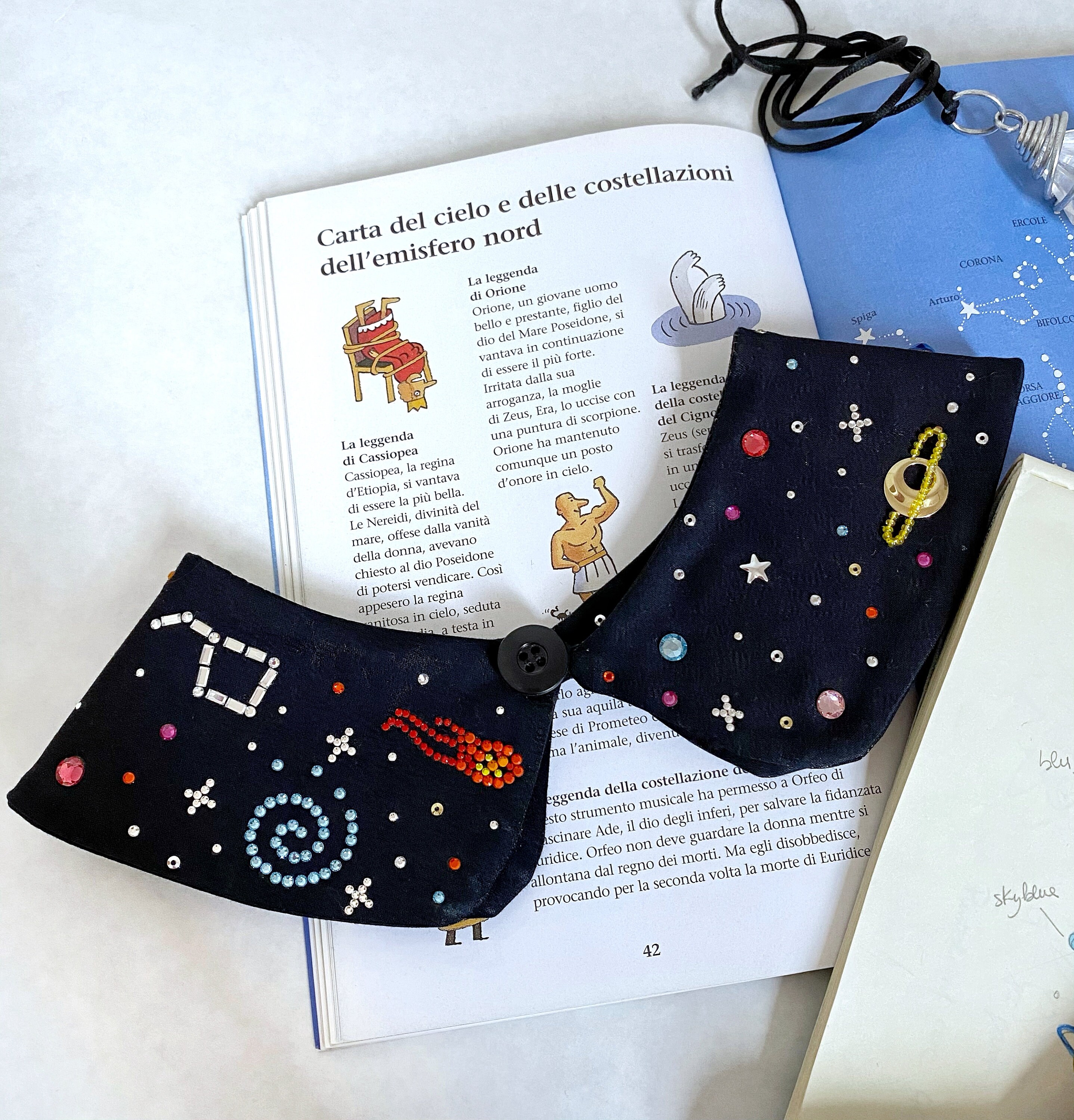 Women's Collar Decorated With Star Galaxies and Planets - Etsy