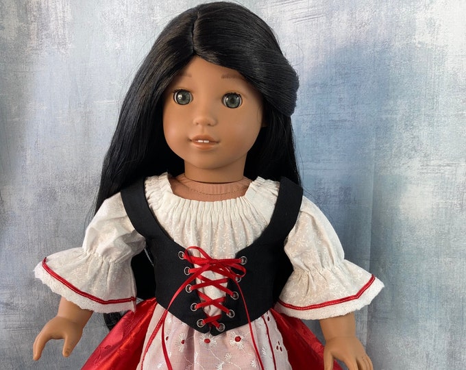 Traditional Italian Folk Tarantella Dress for American Girl Doll 18 ...
