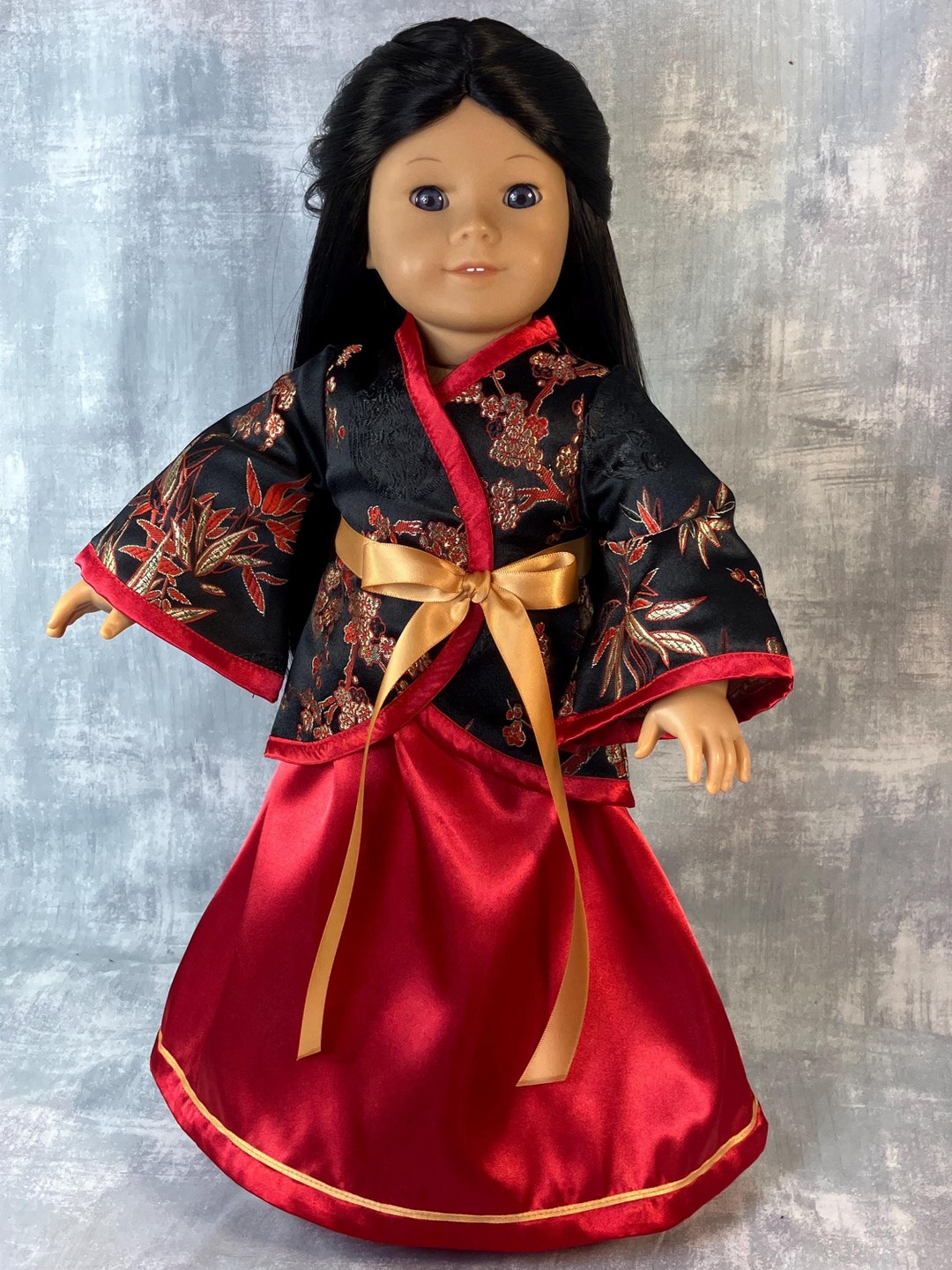 Hanfu Doll Dress: Oriental Brocade Outfit for American Girl Doll - Etsy