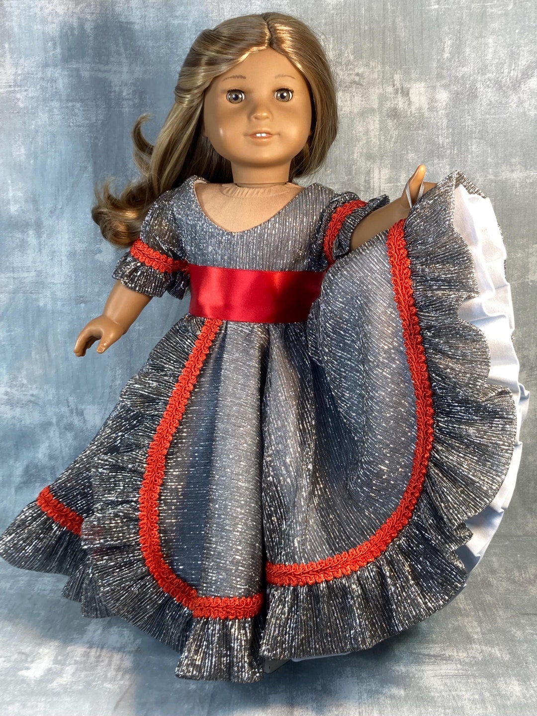 Flamenco Doll Dress: Spanish Style Gown for 18" American Girl Doll - Etsy