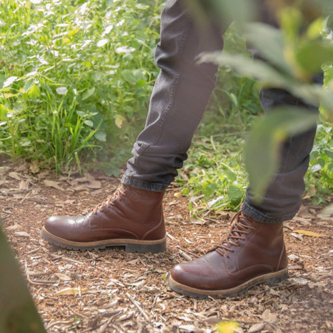 Mens Leather Boots, Handmade Boots, Laceup Geniune Leather Boots, Wing ...