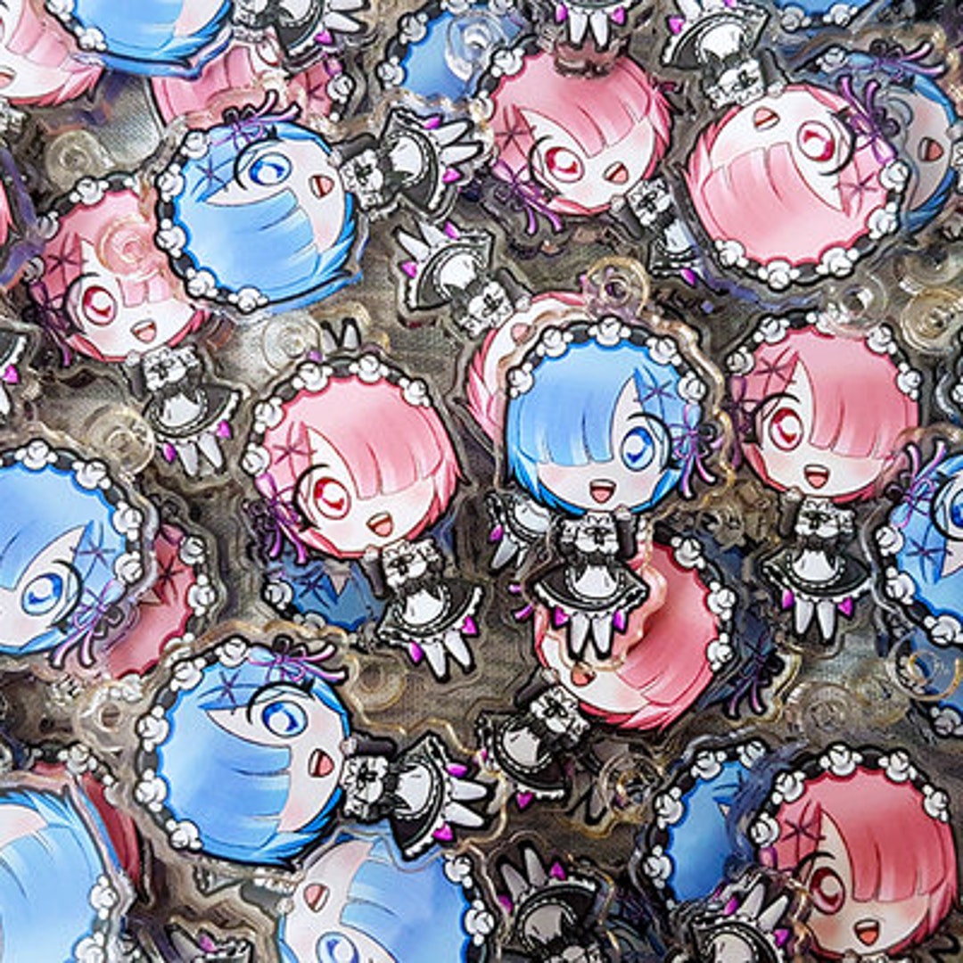 Re:zero Rem and Ram Keychain Charms - Etsy