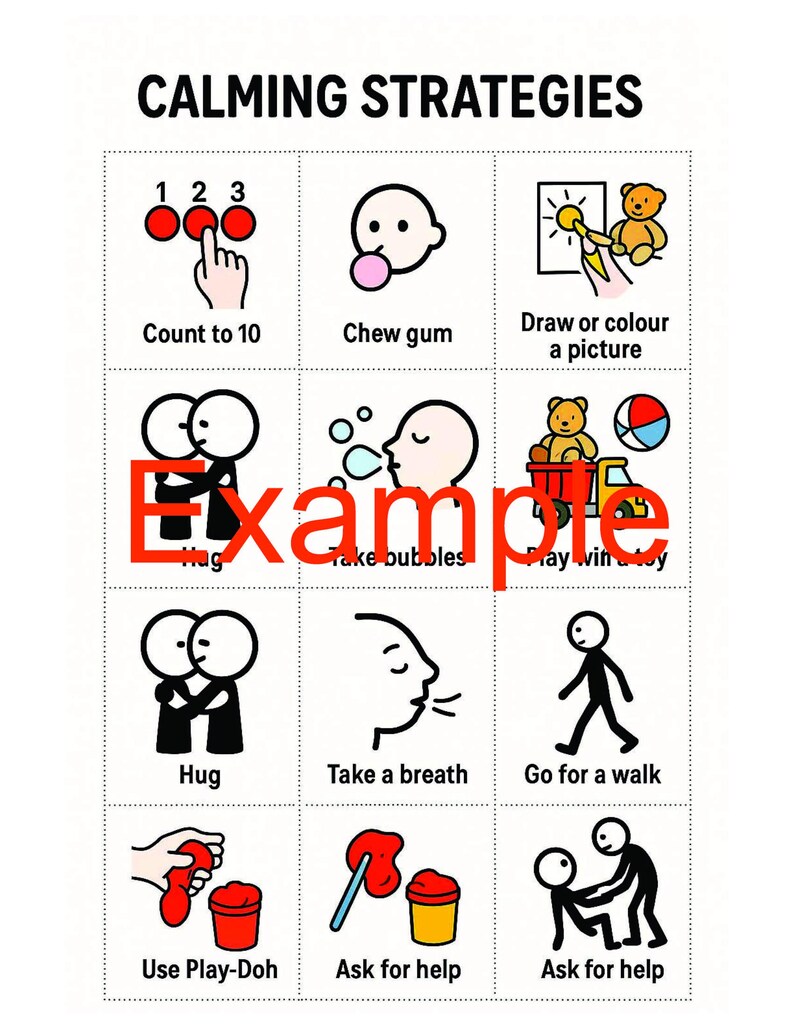 Printable Calming Strategies Chart & Parent Guide | Kids Emotional ...