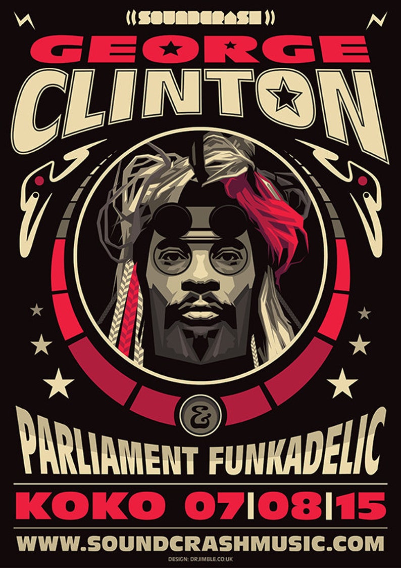 George Clinton Concert Poster Koko - Etsy UK