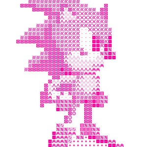 Sonic the Hedgehog ASCII Style Poster - Etsy Hong Kong