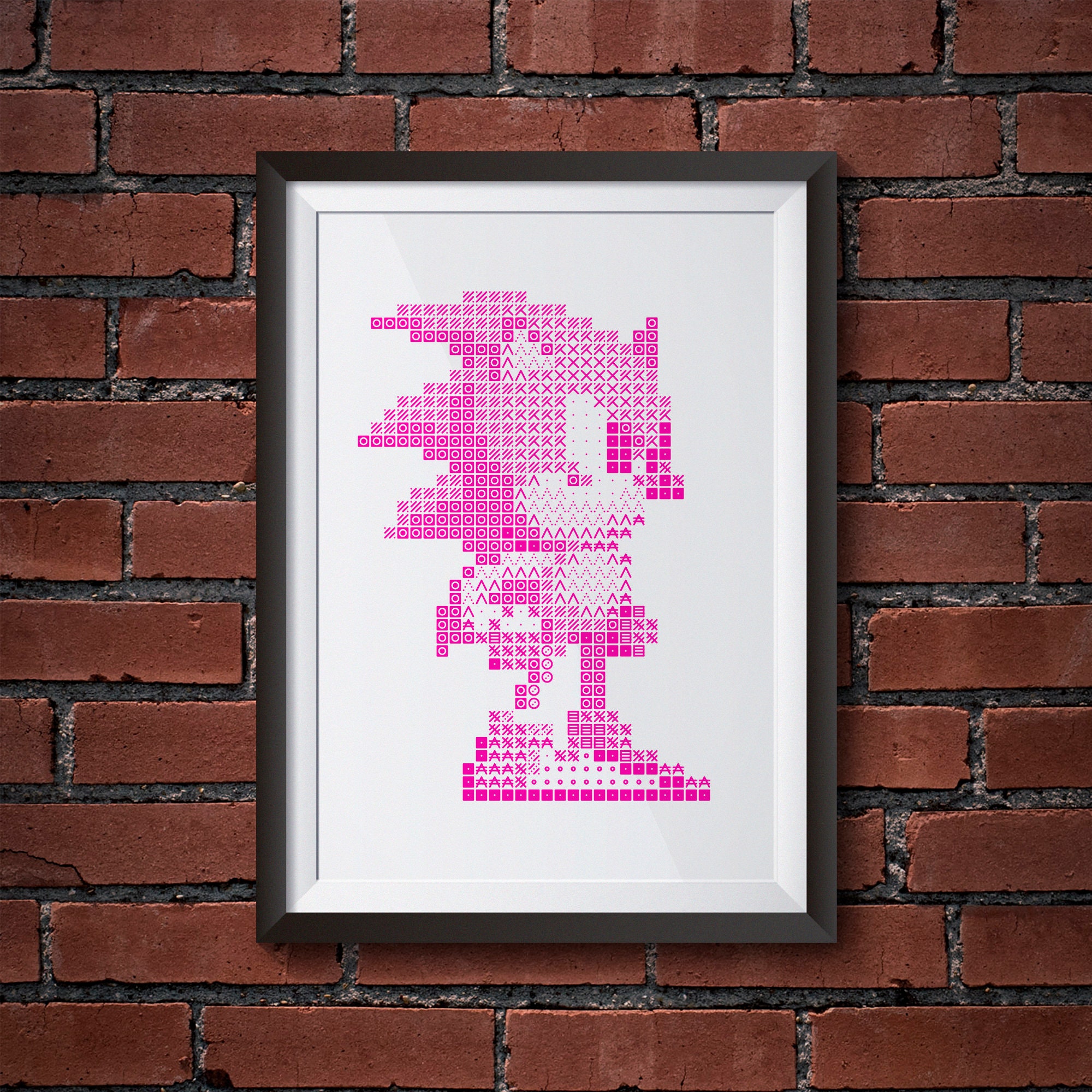 Sonic the Hedgehog ASCII Style Poster - Etsy Hong Kong