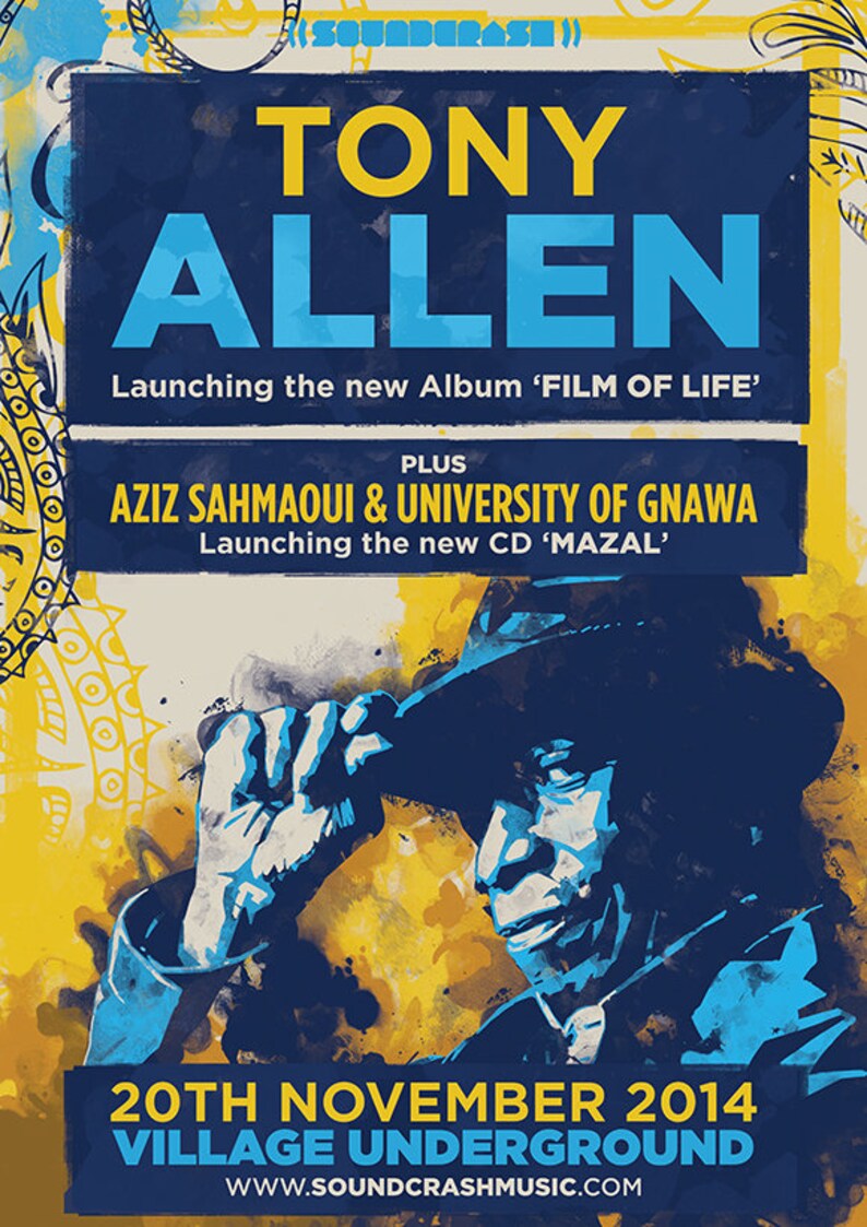 Tony Allen Concert Poster - Etsy