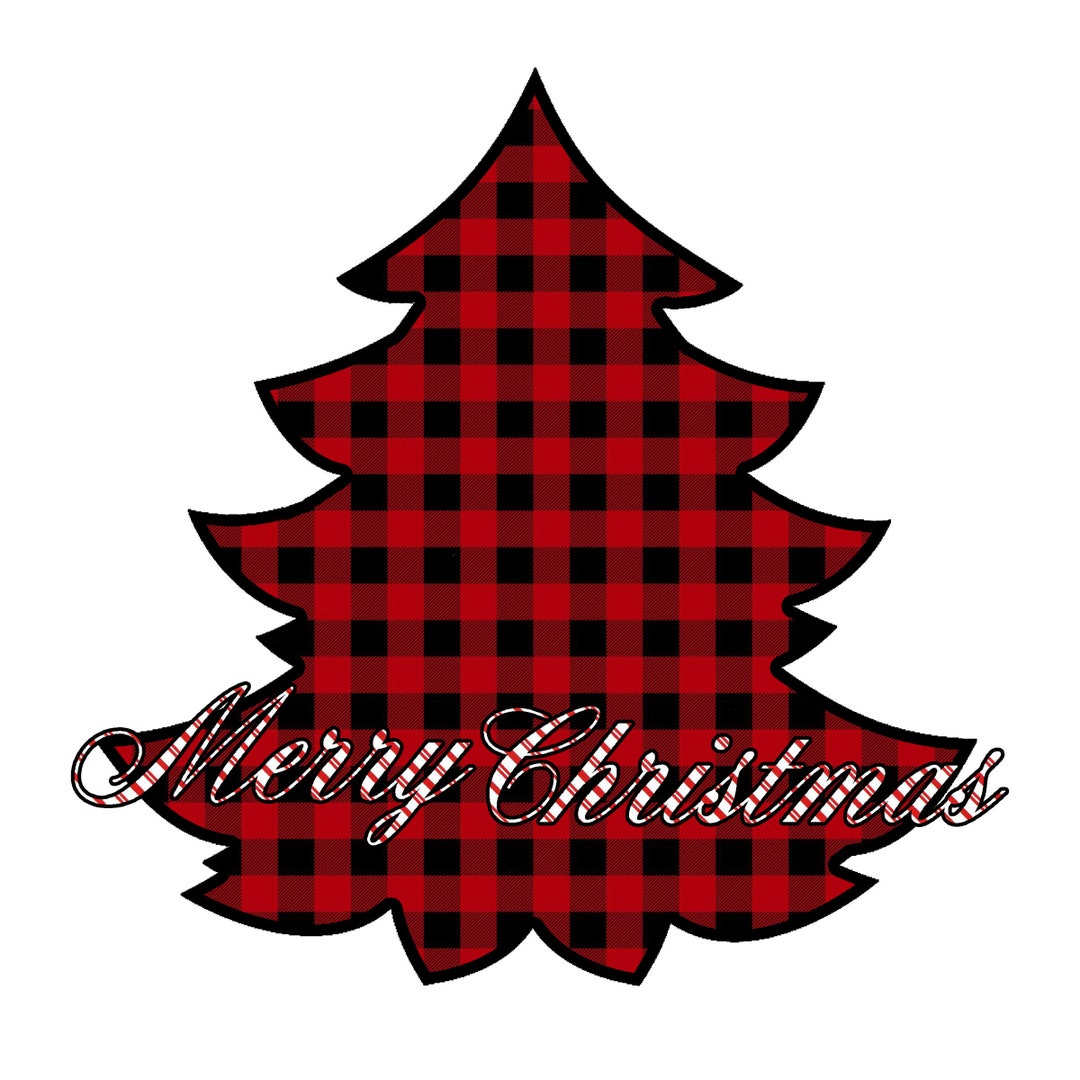Plaid Christmas Tree PNG Design - Etsy