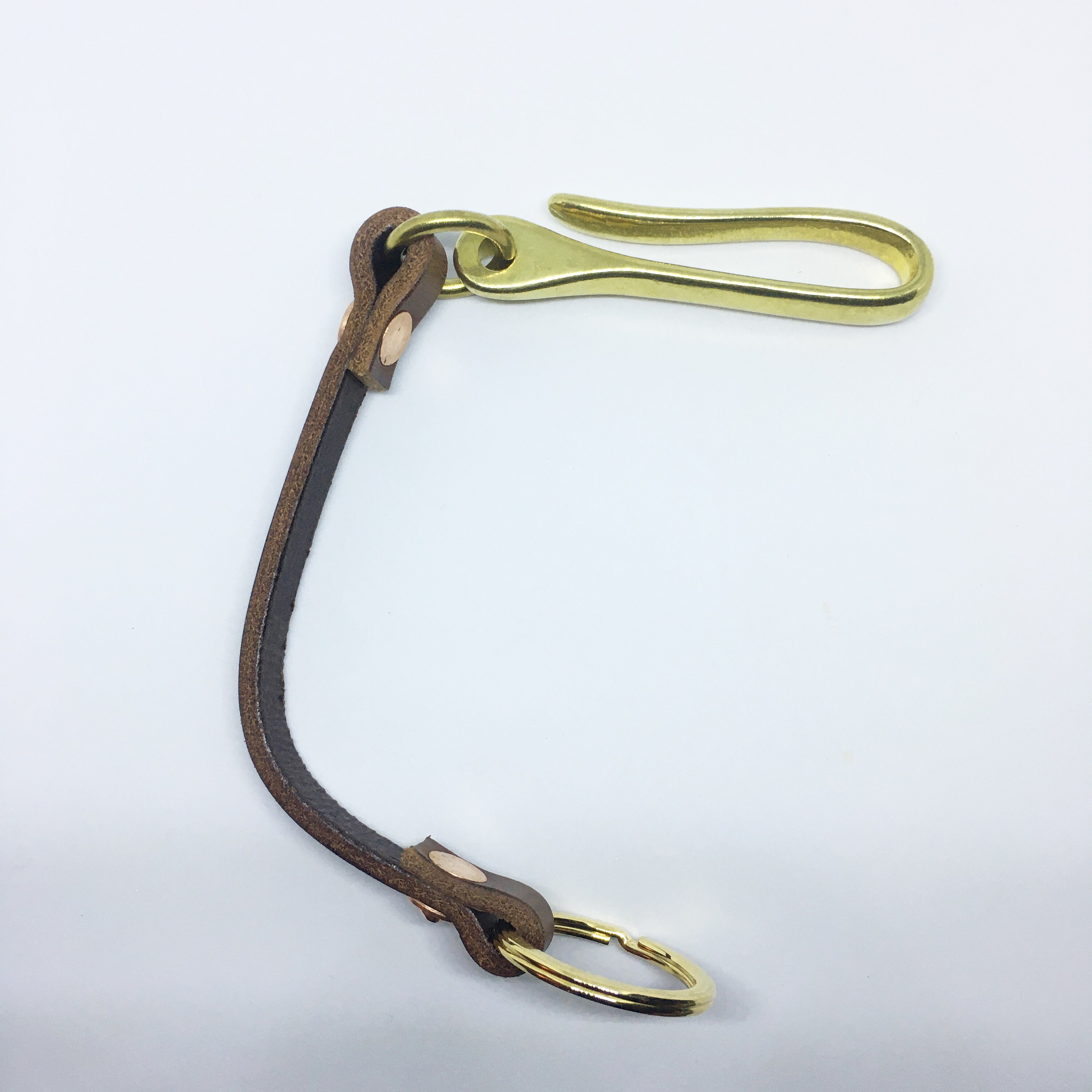 Handmade Leather Key Rein. Key Fob, Key Loop. Brown Veg Tanned Leather ...