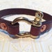 Leather Shackle Cuff Bracelet. Brass - Etsy