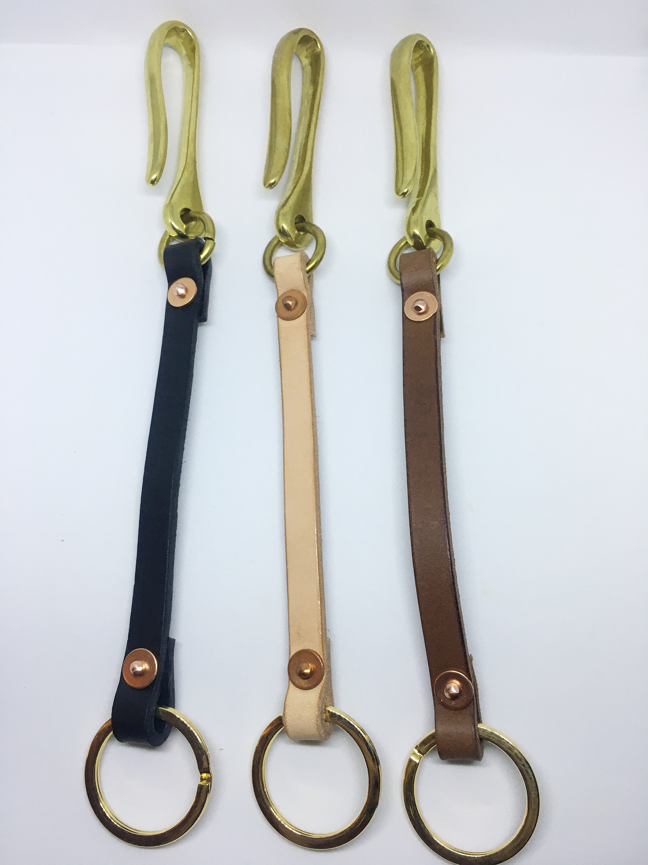 Handmade Leather Key Rein. Key Fob, Key Loop. Brown Veg Tanned Leather ...