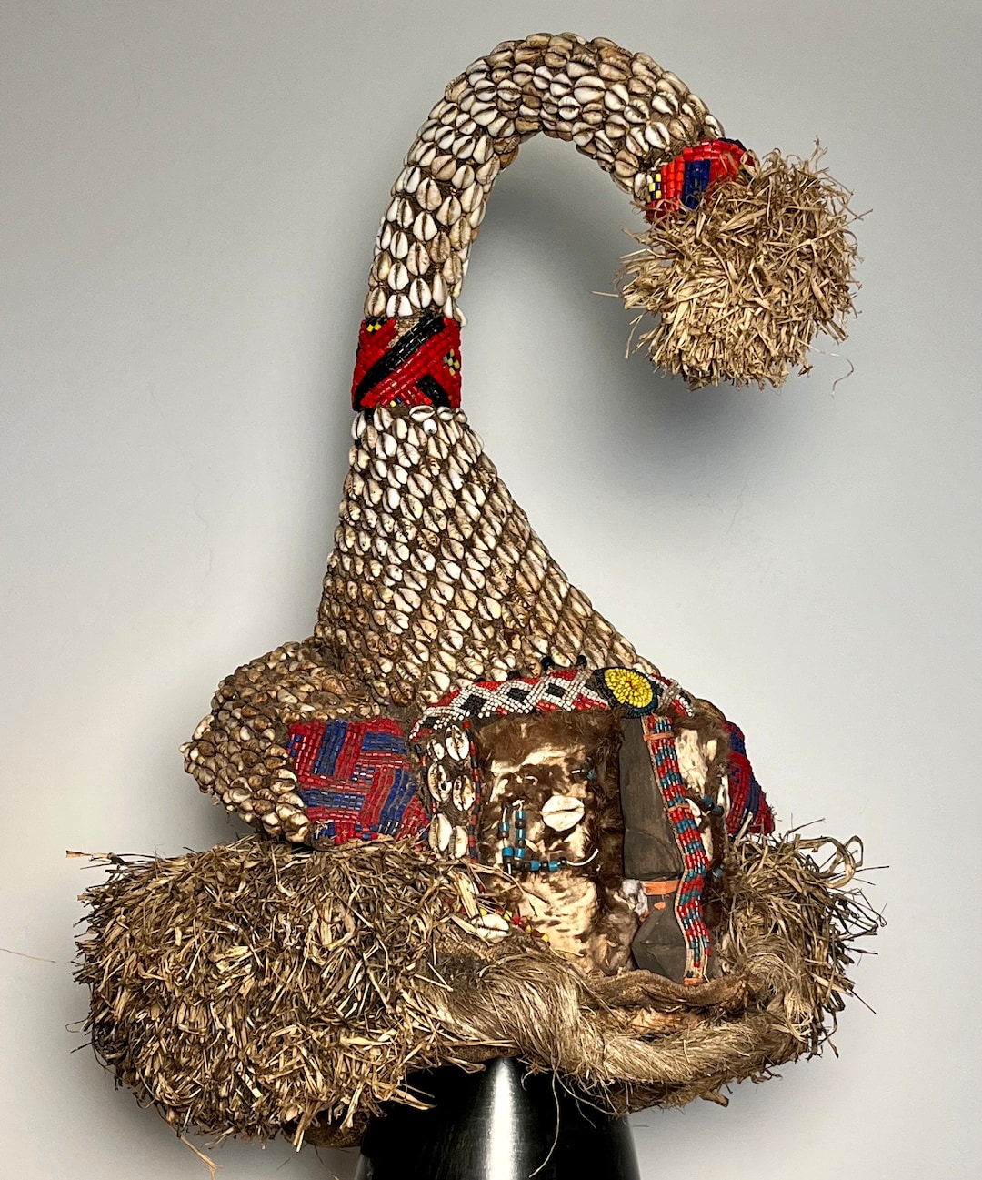 Mukenga or Mukyeem Helmet Mask. Kuba People, Kasai, DR Congo. Shell ...