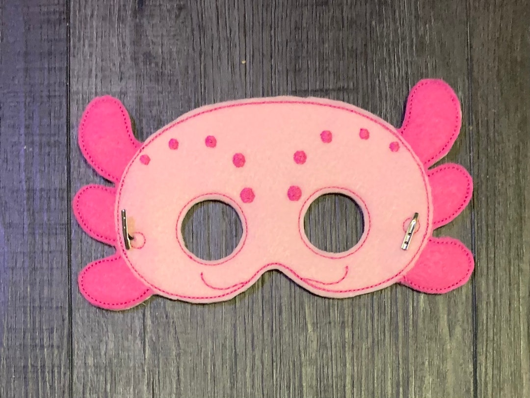 Felt Axolotl Mask: Pink Amphibian Costume - Etsy