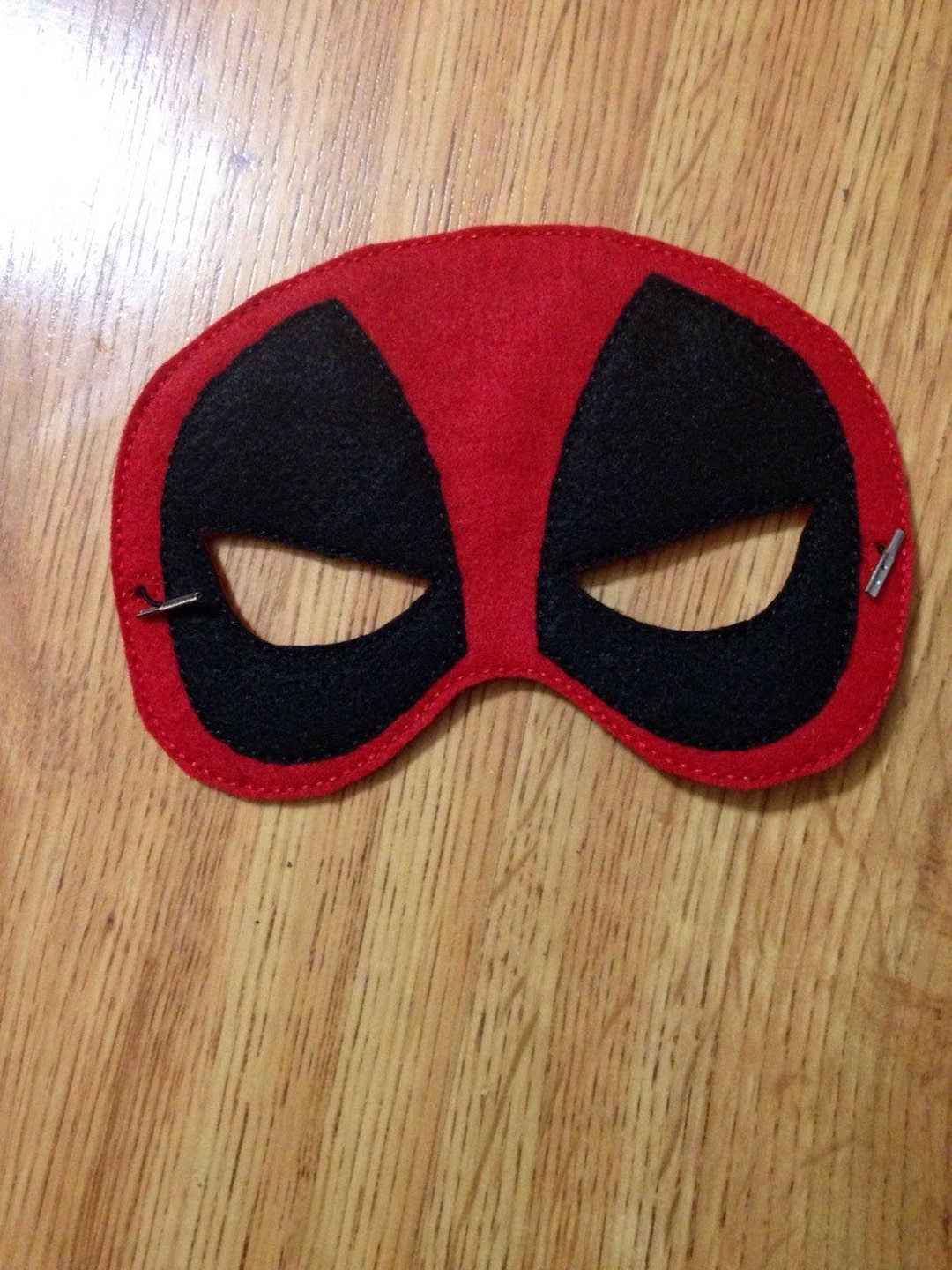 Deadpool Mask: Red & Black Felt, Elastic Strap - Etsy