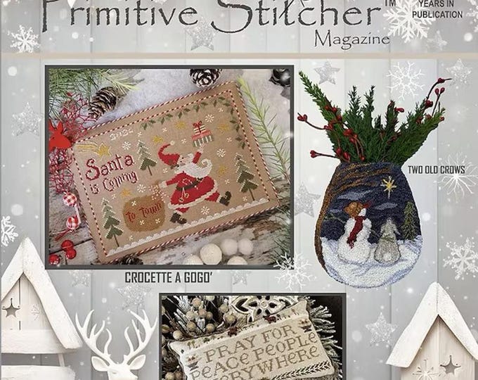 SALE!! Punch Needle & Primitive Stitcher Magazine - Winter/christmas ...