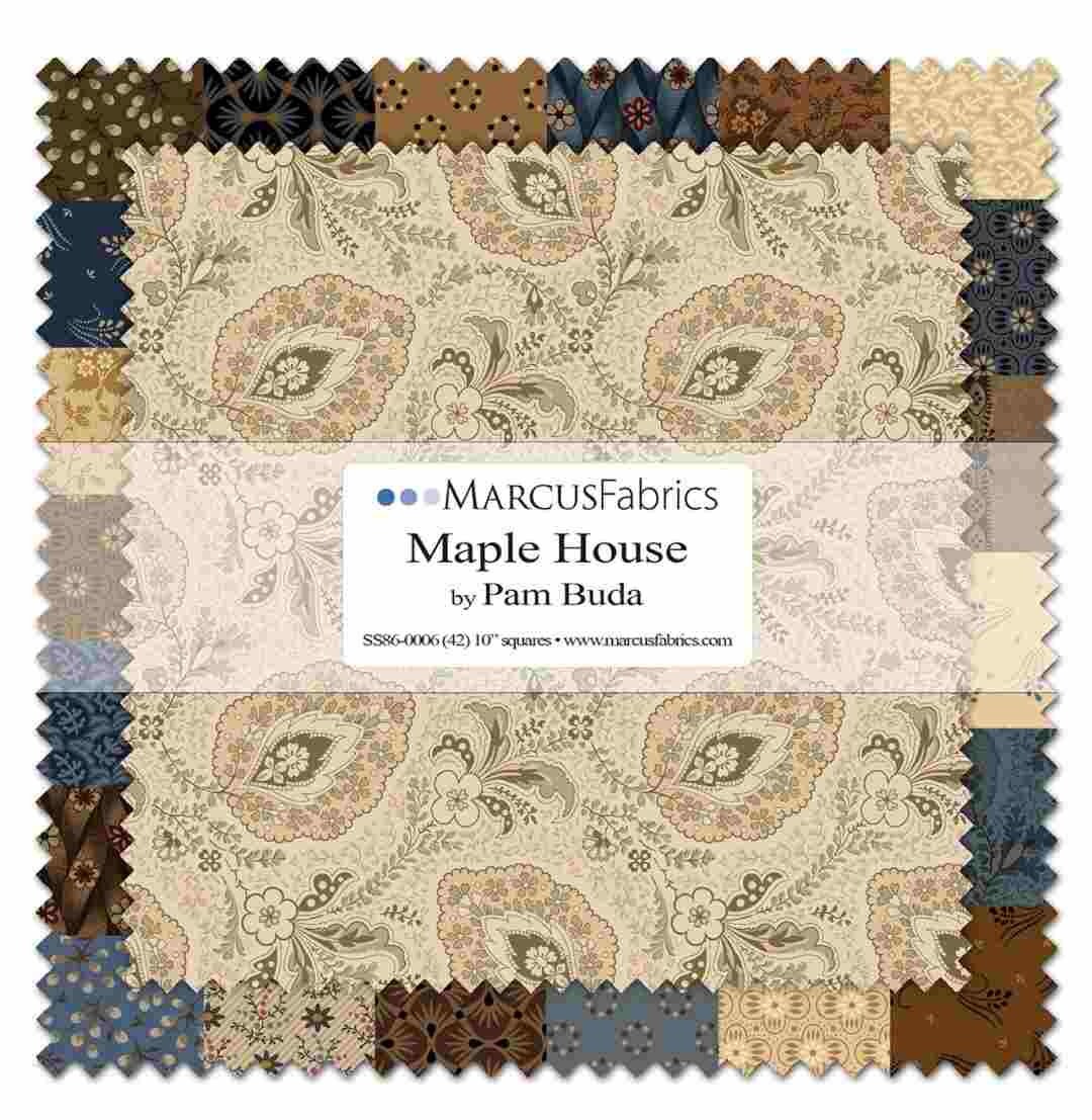 NEW Maple House by Pam Buda for Marcus Fabrics 10 Layer Cake 42 10 ...