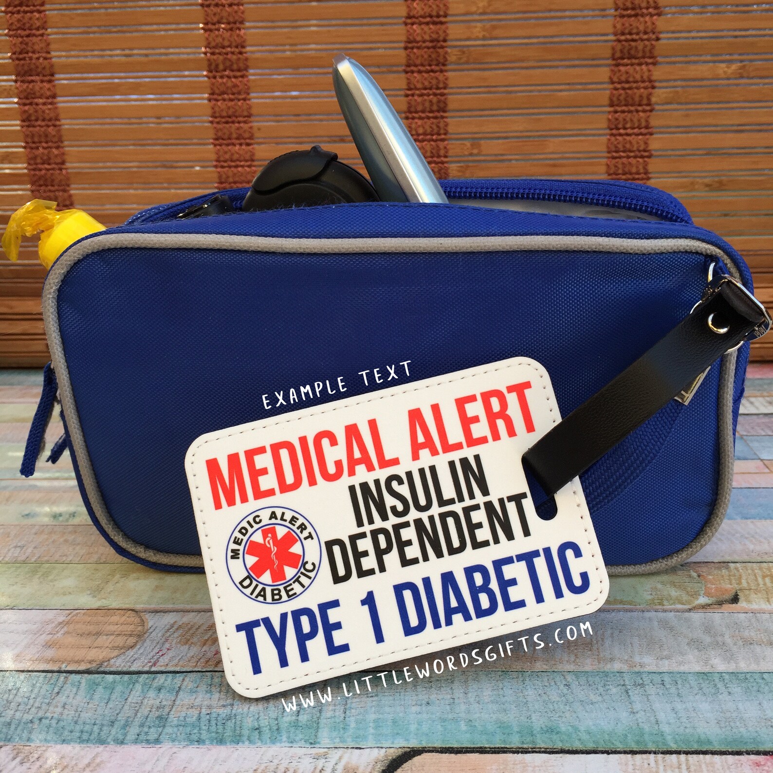 T1 Diabetic Emergency Medical Luggage Tag for Type 1 Diabetes - Etsy