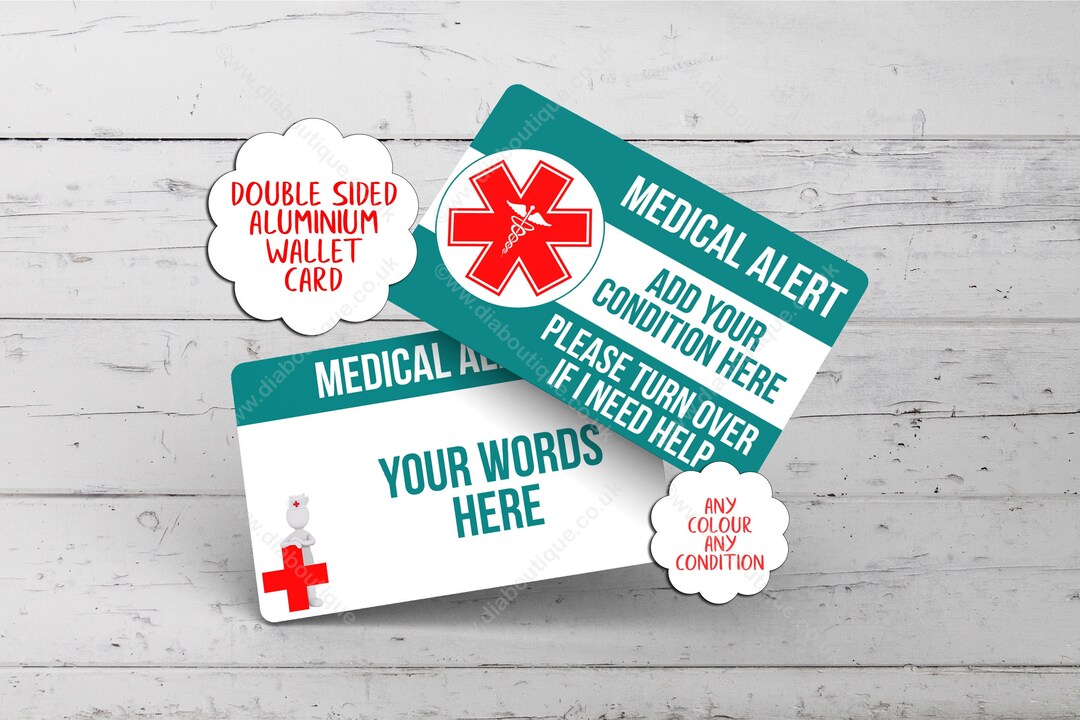 Personalised MEDICAL ALERT Card for POTS Awareness, Asthma Awareness ...