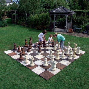 Stone Garden Chess Set Board With Pieces - Etsy UK