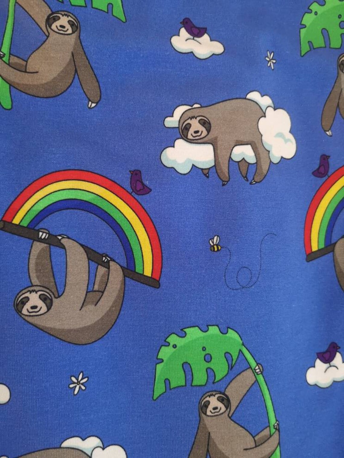 Sloth Baby Romper Rainbow Jersey Dungarees Unisex Baby - Etsy UK