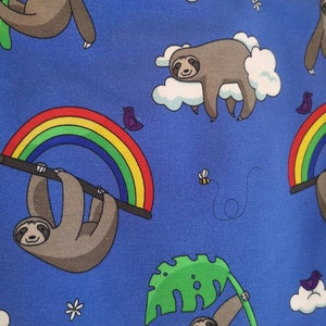 Sloth Baby Romper, Rainbow Jersey Dungarees, Unisex Baby Clothes ...