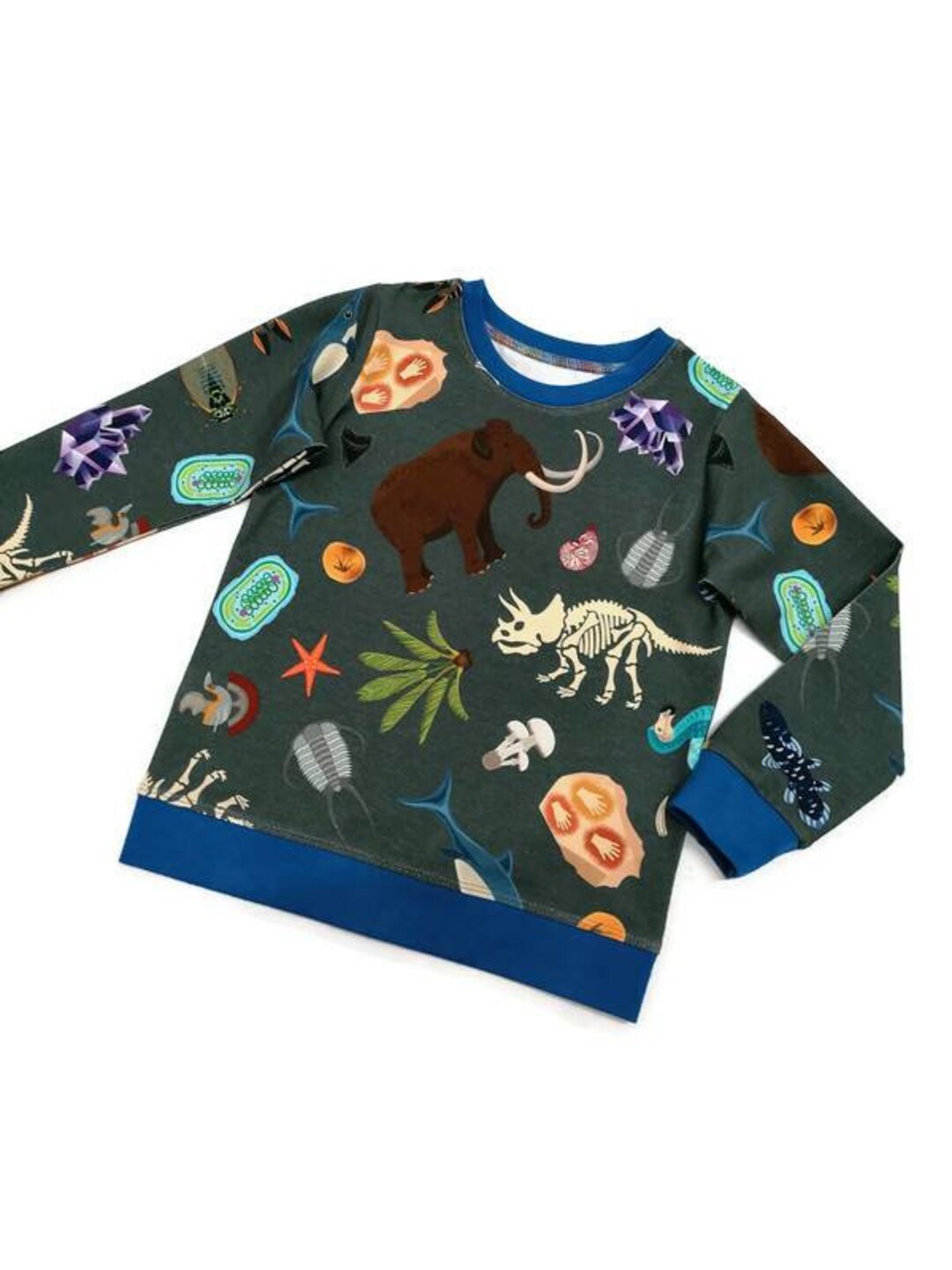 Prehistoric Animal Print Baby and Kids Tshirt, Organic Baby Clothes ...