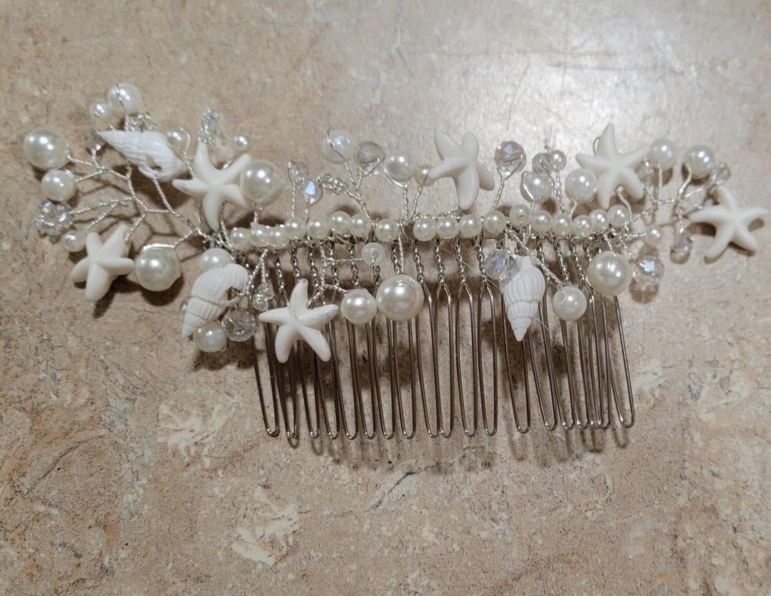 Starfish and Shell Hair Wedding Jewelry - Etsy