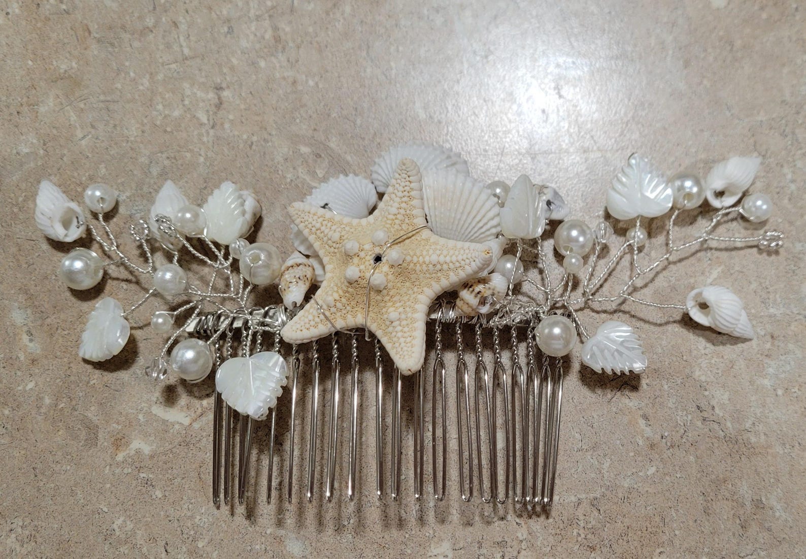 Starfish and Shell Hair Wedding Jewelry - Etsy