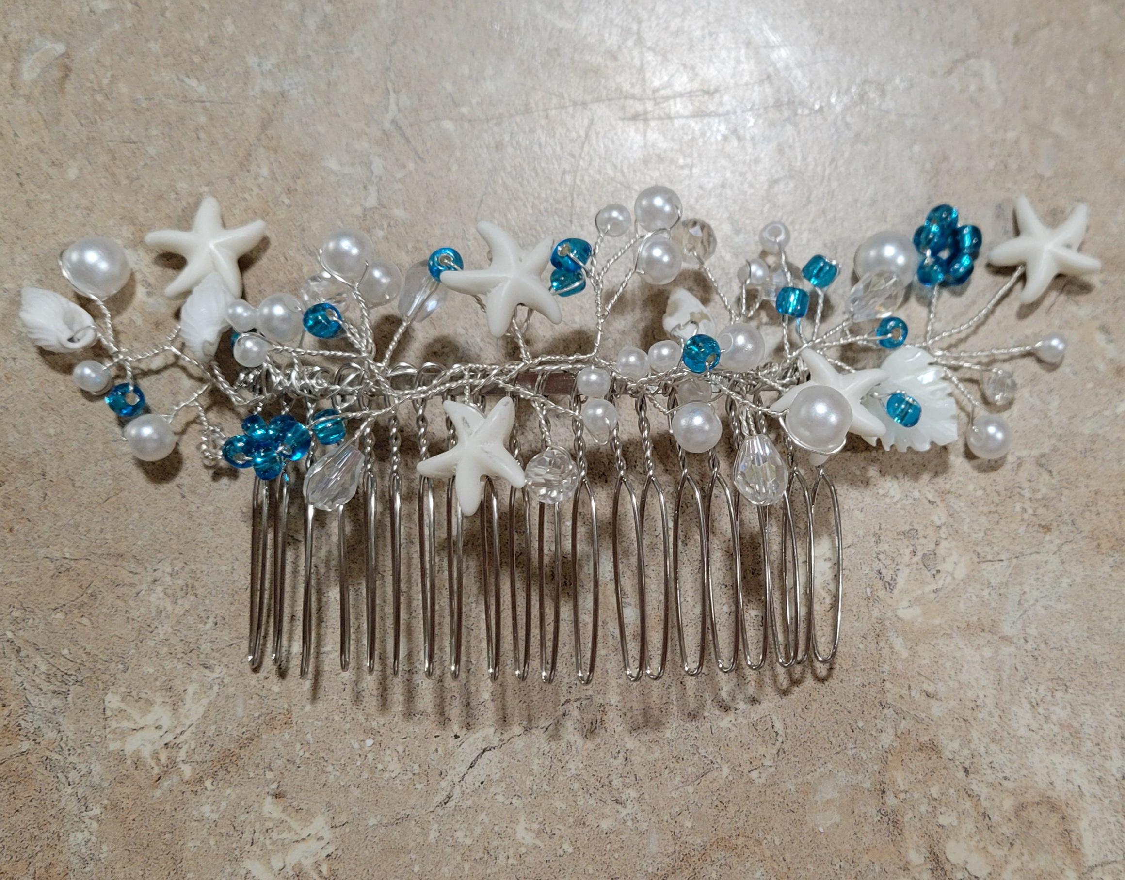 Starfish and Shell Hair Wedding Jewelry - Etsy