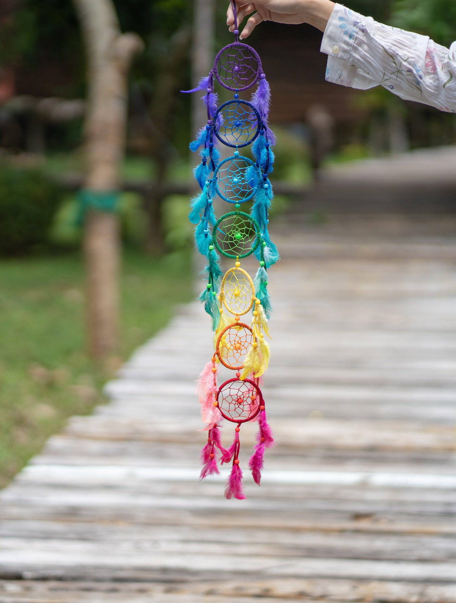 Dream Catcher 7 Colors & 7 Circles Wall Hanging Home | Etsy