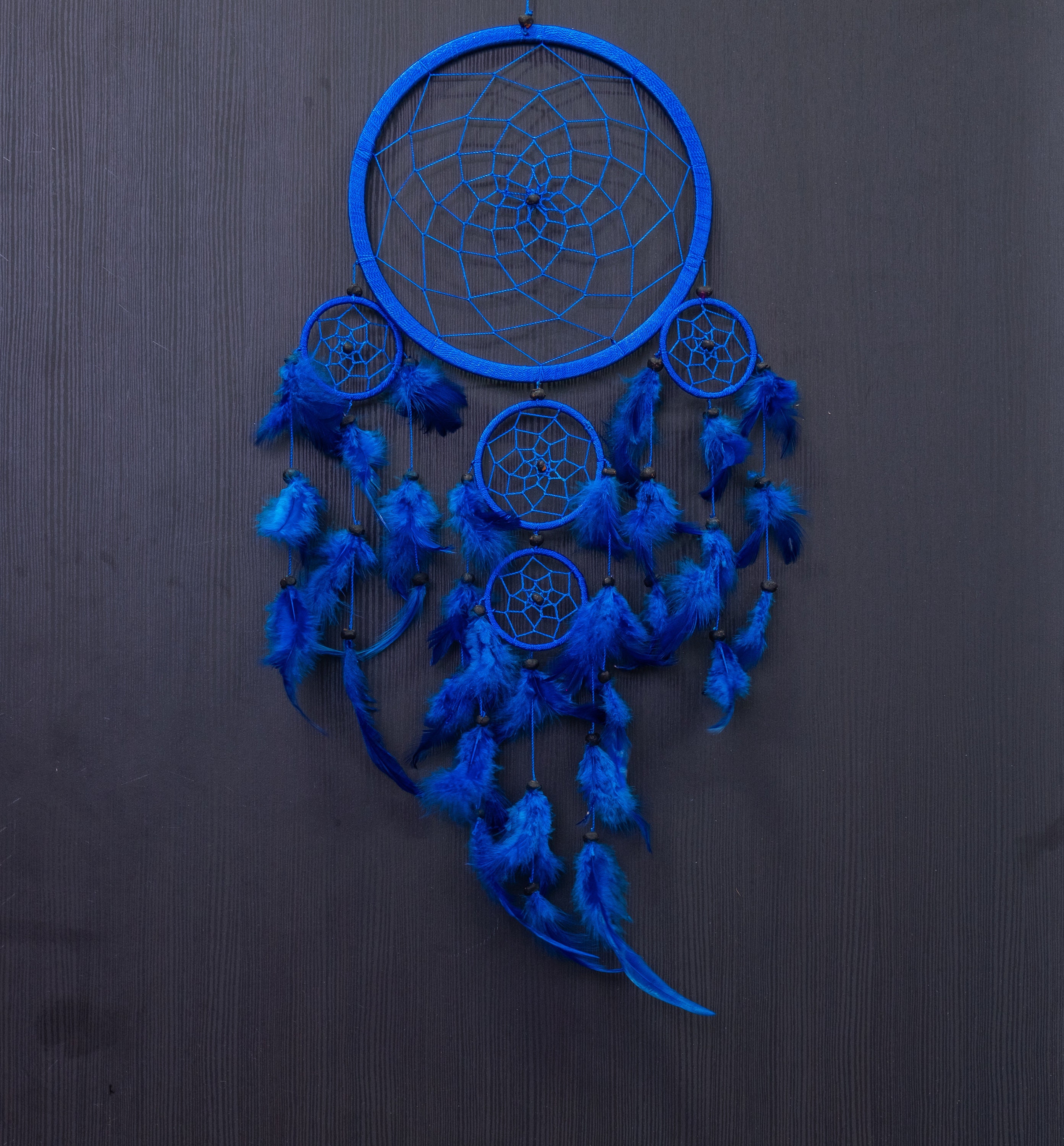 Dream Catcher Large Blue Dreamcatcher Featehrs Wall Hanging | Etsy