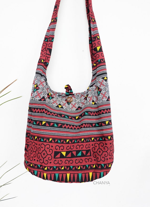 Aztec Pattern Boho Shoulder Bag Crossbody Bag Cotton Bag Aztec Pattern Boho Shoulder Bag Crossbody Bag Cotton Bag