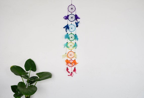 Dream Catcher 7 Colors & 7 Circles Wall Hanging Home | Etsy