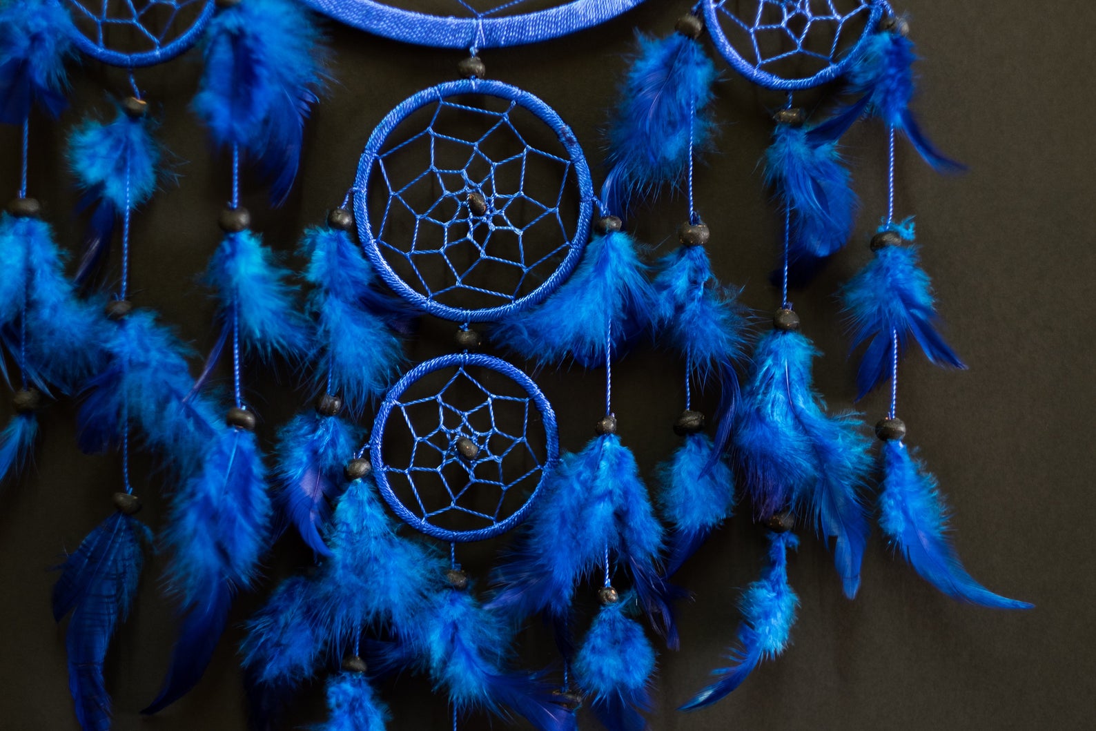 Dream Catcher Large Blue Dreamcatcher Featehrs Wall Hanging | Etsy