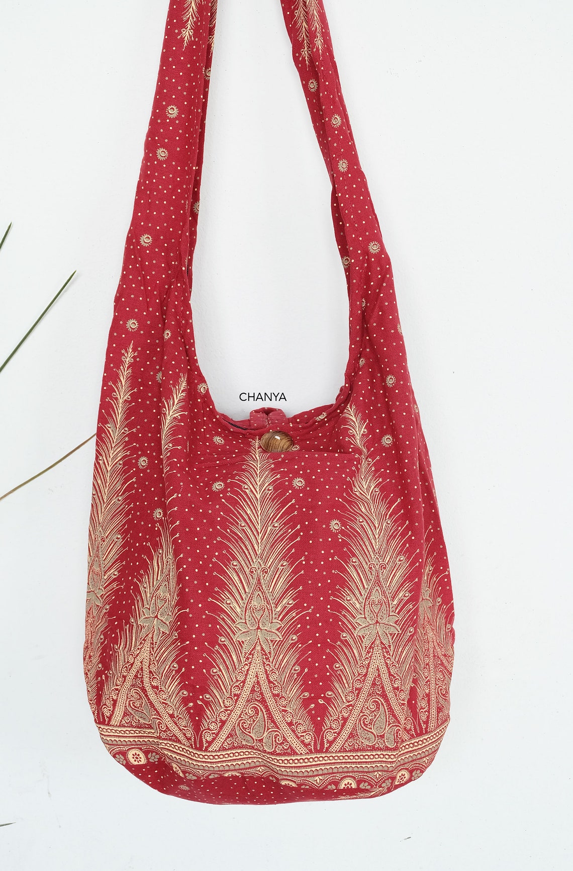 NEW Feather Print Thai Shoulder Bag Crossbody Bag Cotton - Etsy