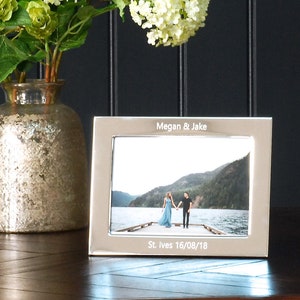 Personalised Silver Plated Photo Frame, Engraved Custom Frame - Etsy