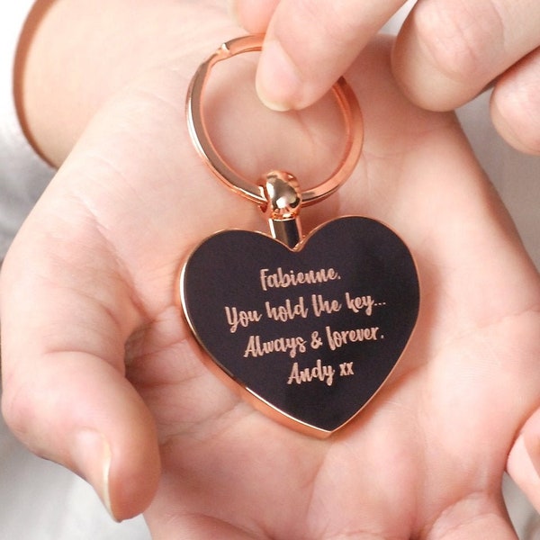 Heart Key Chain - Etsy