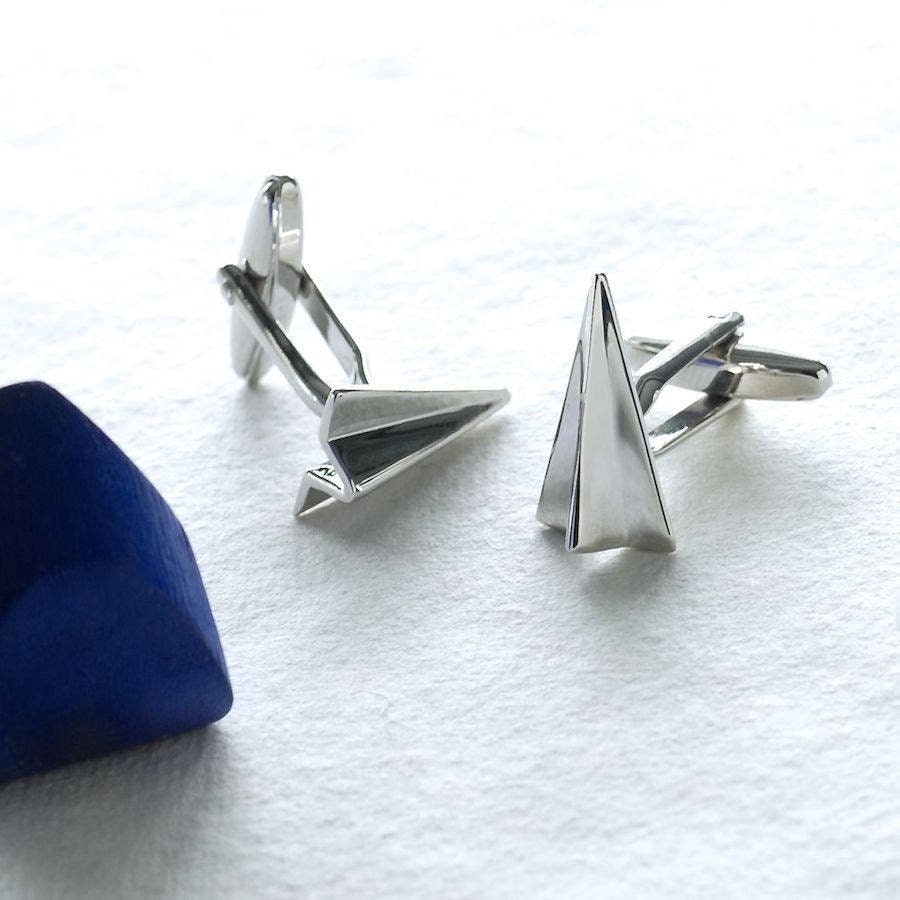 Personalised Boxed Paper Plane Cufflinks, First Anniversary Gift, Paper ...